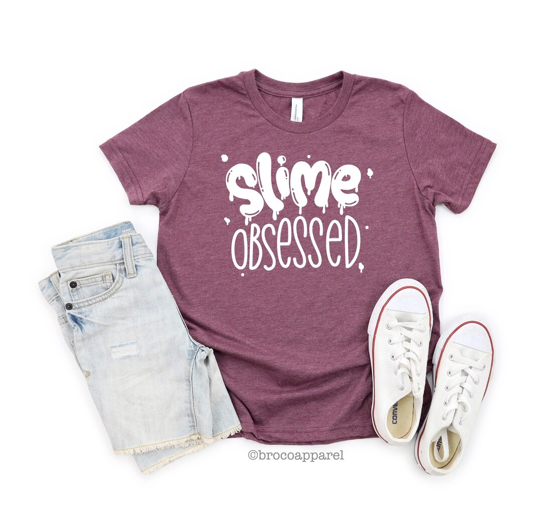 Slime Obsessed Tee, Slime Shirt, Slime Kids Shirt, Slime Boys Shirt ...
