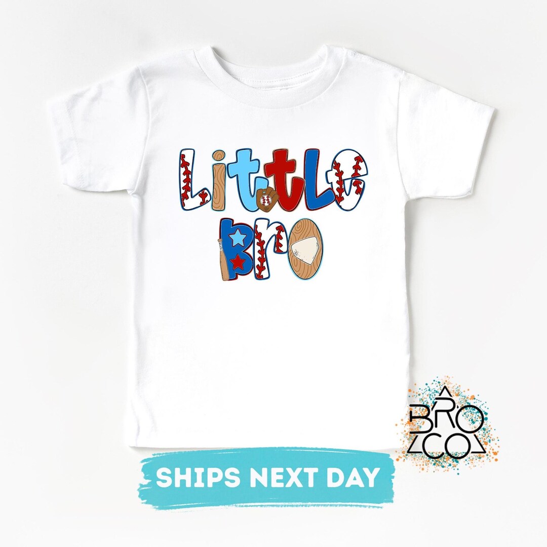 Little Bro Baseball Shirt - Little Brother Tee - Natural Kids Shirt - Etsy