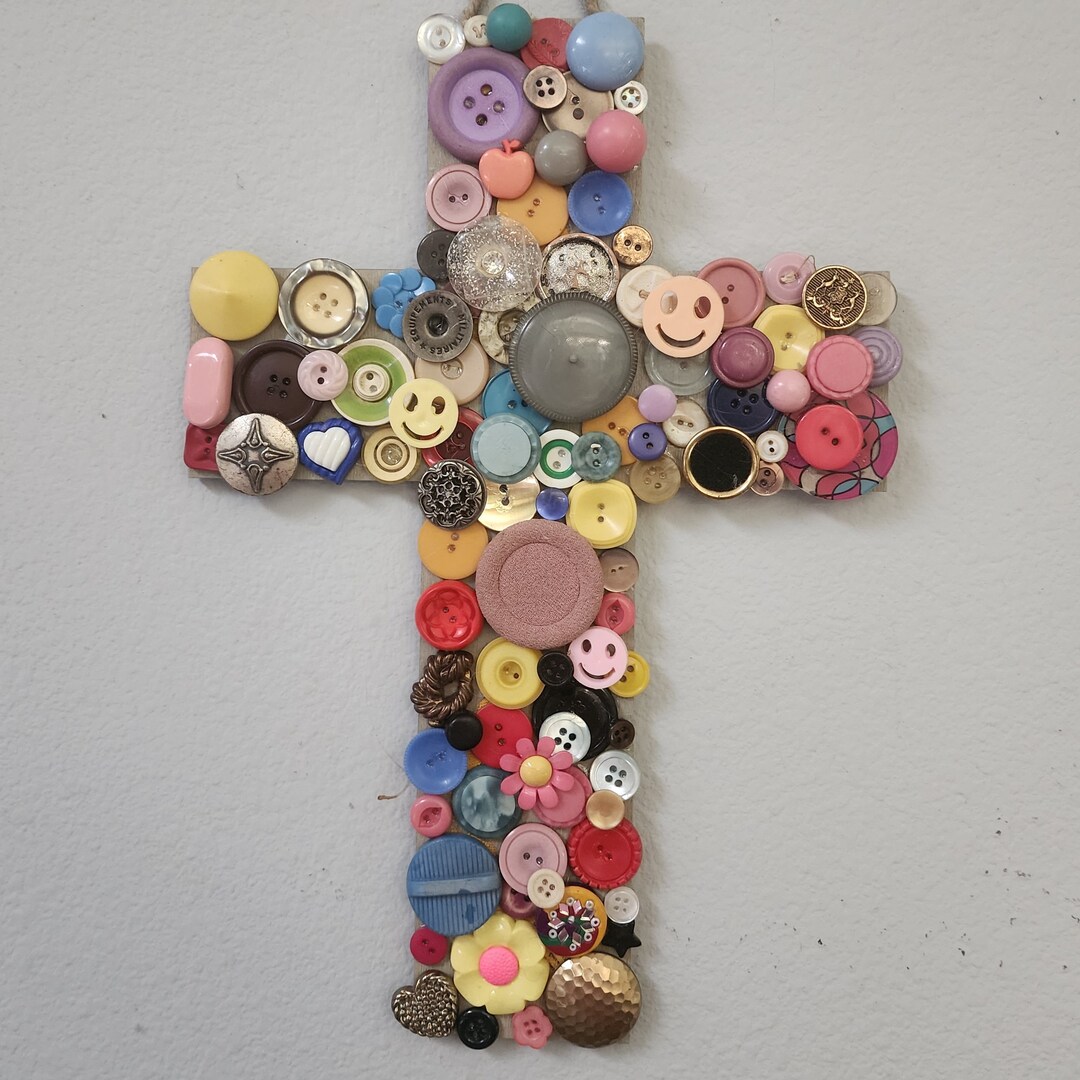 Button Cross - Etsy