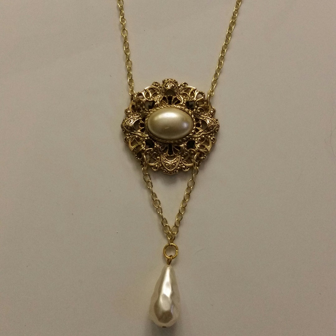 Upcycled Pearl Necklace, Pearl Necklace, Upcycled Vintage Necklace ...