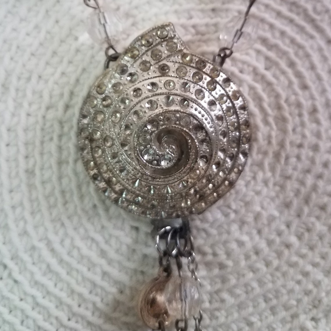 Silver Upcycled Necklace Upcycled Vintage Jewelry Beaded - Etsy