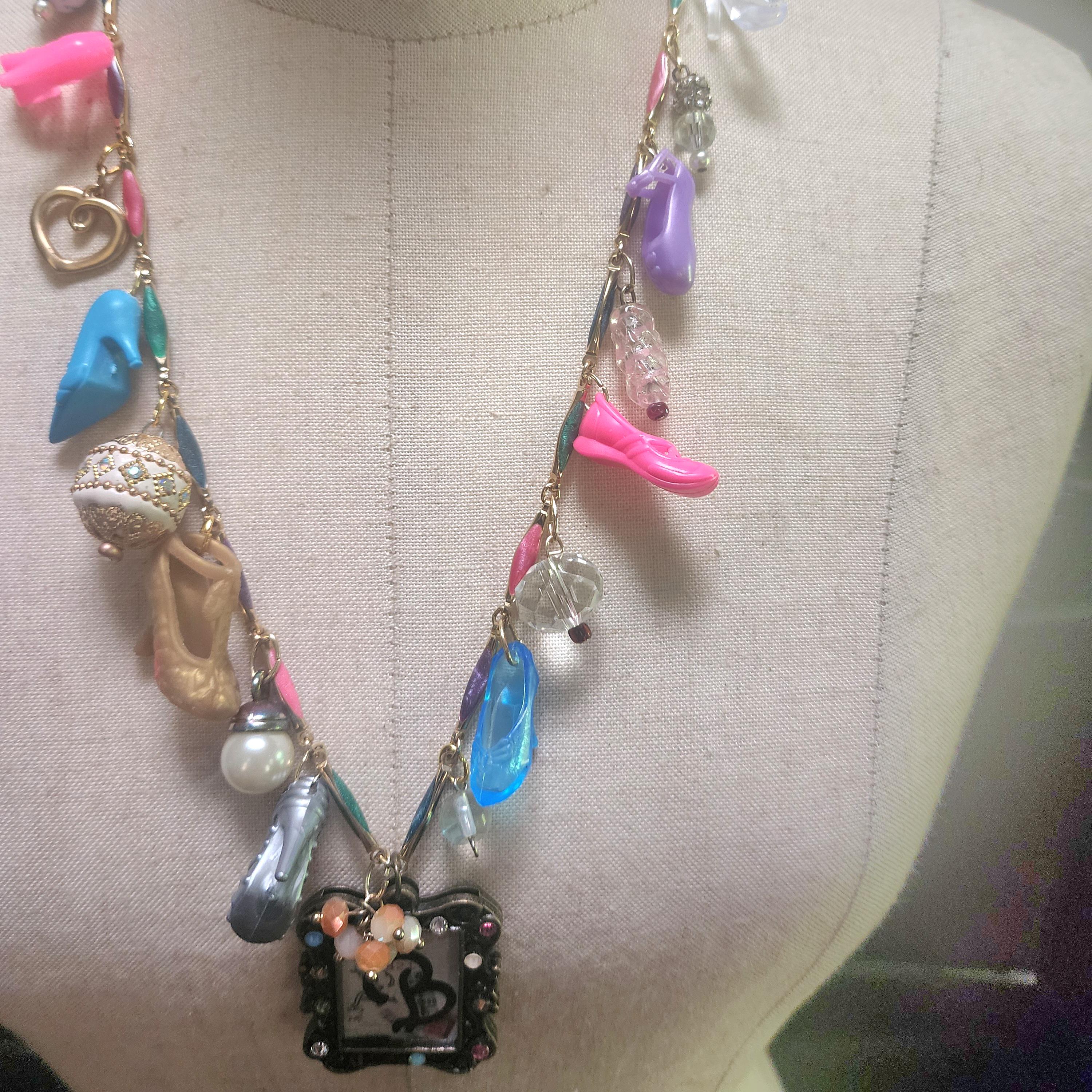 Charm Necklace, Assemblage Necklace, Collage Jewelry, Unique Jewelry ...