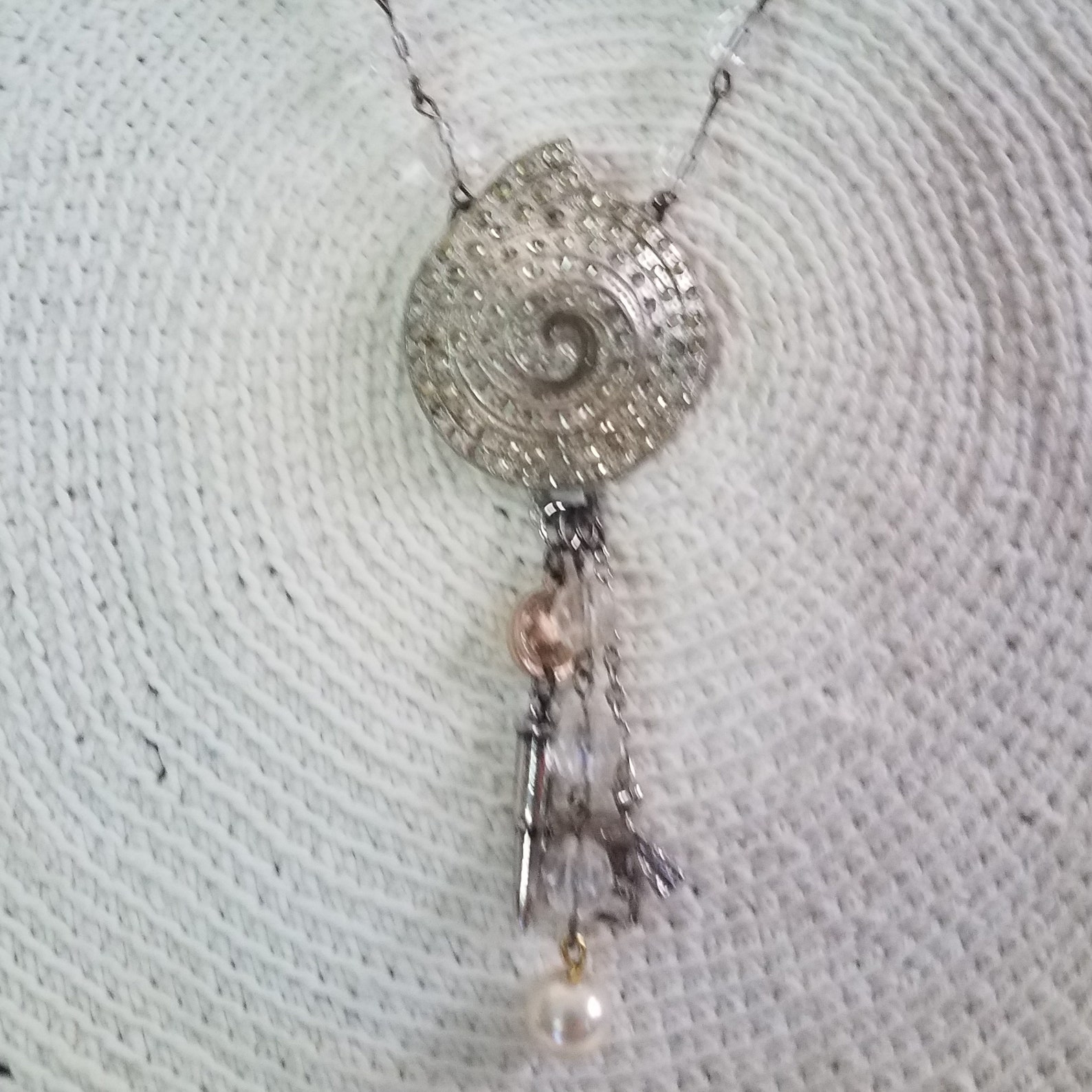 Silver Upcycled Necklace Upcycled Vintage Jewelry Beaded - Etsy