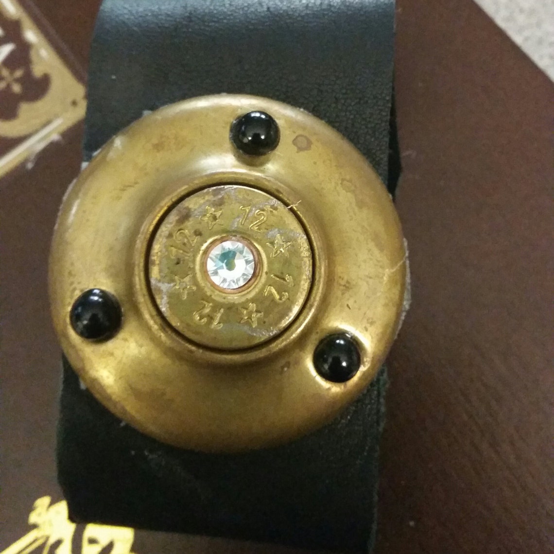 Leather Cuff Bracelet, Shotgun Shell Leather Bracelet, Shotgun Shell ...