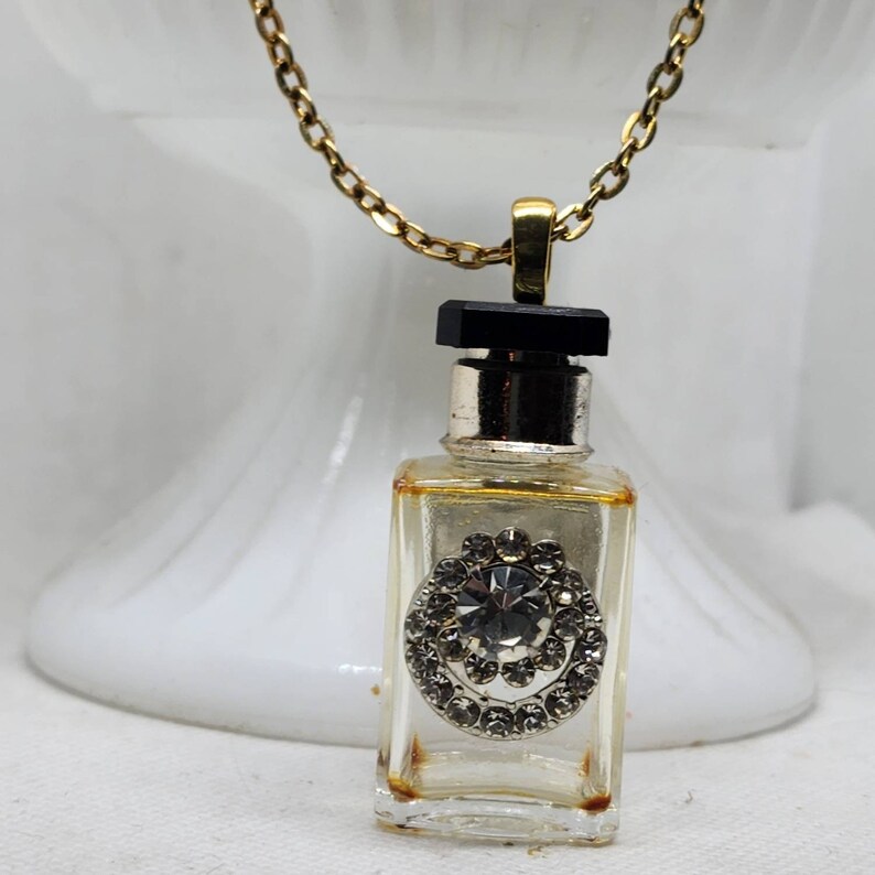Altered Perfume Bottle, Perfume Bottle Necklace, OOAK Jewelry, Perfume ...
