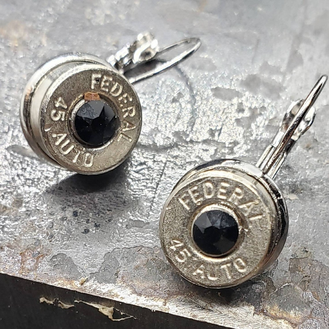 Bullet Earrings Bullet Jewelry Silver Earrings Repurposed - Etsy