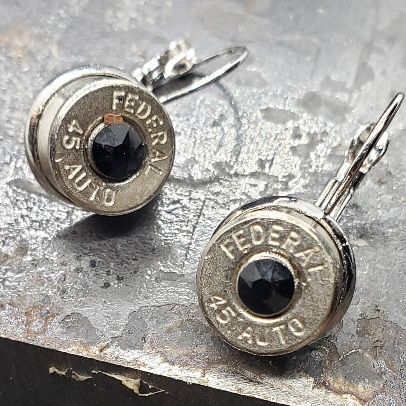 Bullet Earrings Bullet Jewelry Silver Earrings Repurposed - Etsy