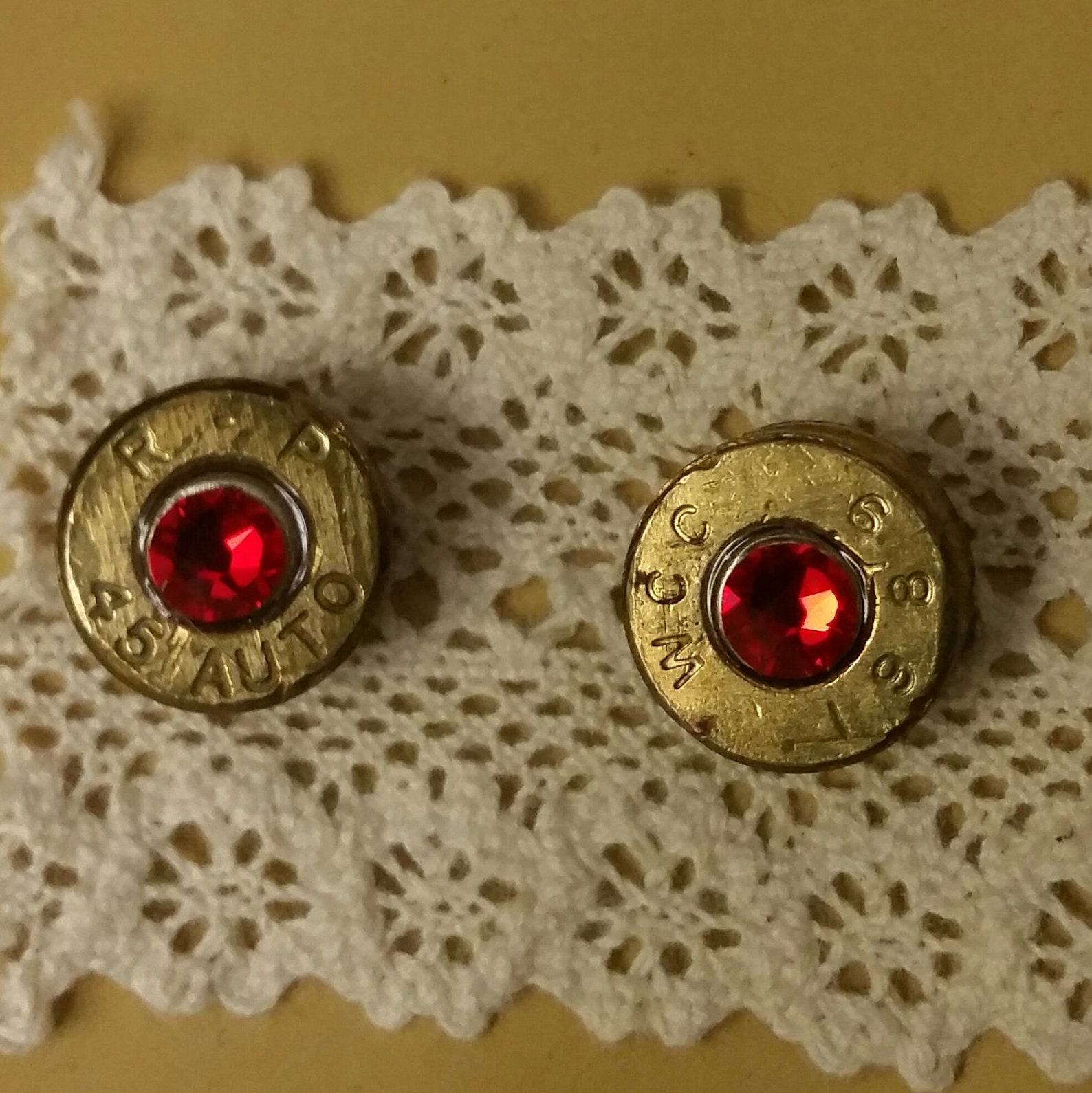 Bullet Earrings, Bullet Studs, .45cal. Earrings, Shooters Earrings ...