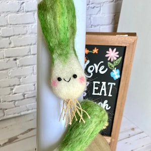 Scallion Leek Fridge Magnet | Kitchen Magnet | Felt Scallion Leek ...