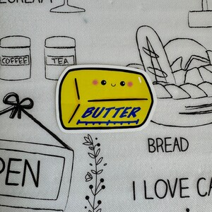 2.5” Cute Vinyl Sticker Butter Sticker Glossy Sticker for Cup Sticker ...