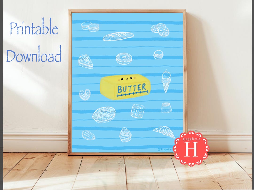 Butter Art Printable Digital Download | 4800 X 6000 Pixels | Fun ...