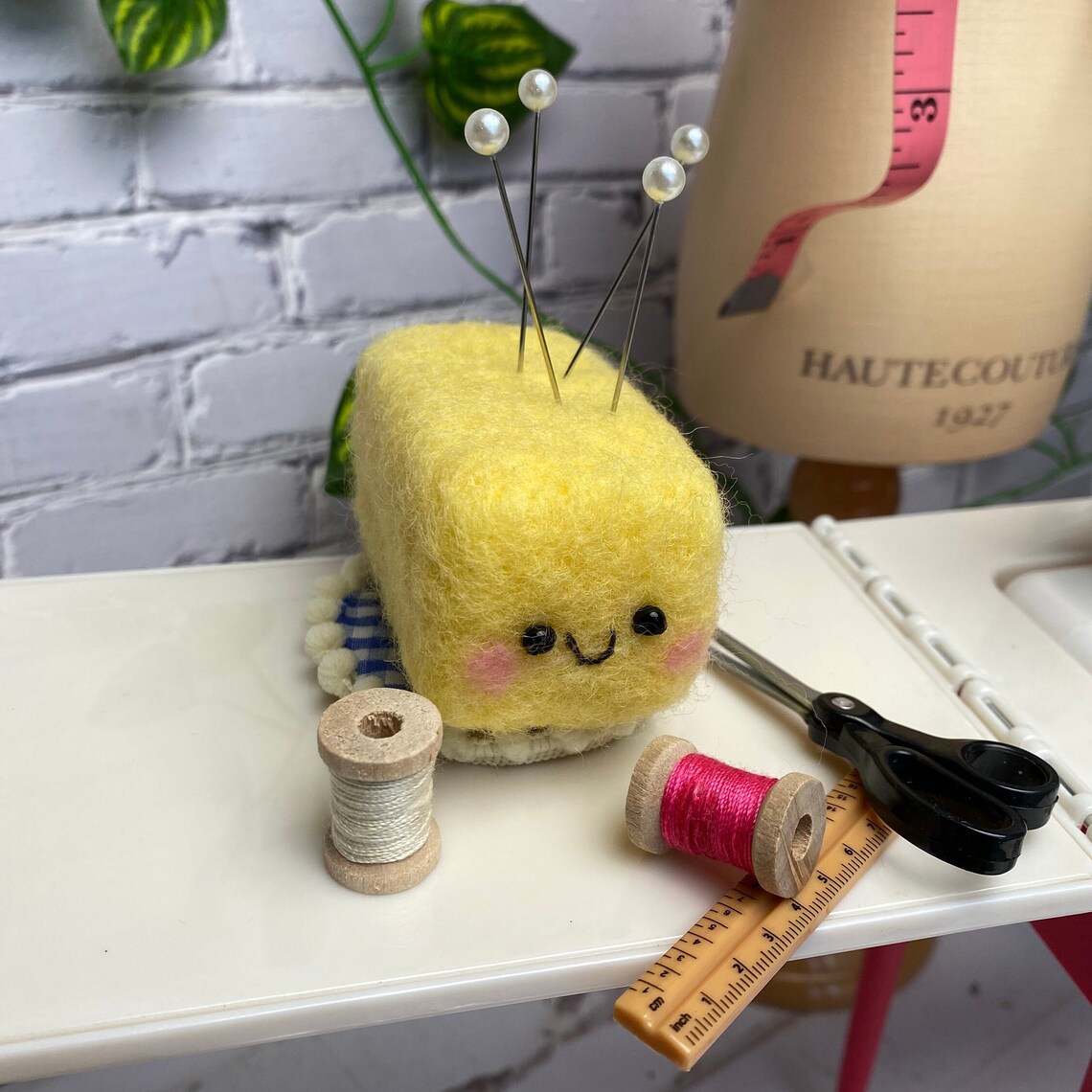 Cute Butter Pincushion | Butter Pincushion | Felt Butter | Needle Felt ...