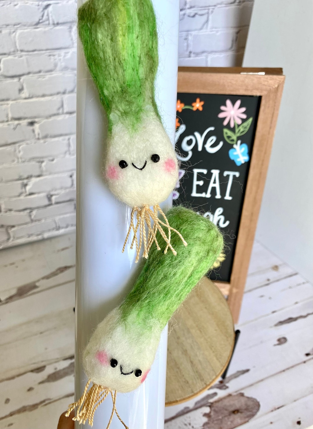 Scallion Leek Fridge Magnet | Kitchen Magnet | Felt Scallion Leek ...