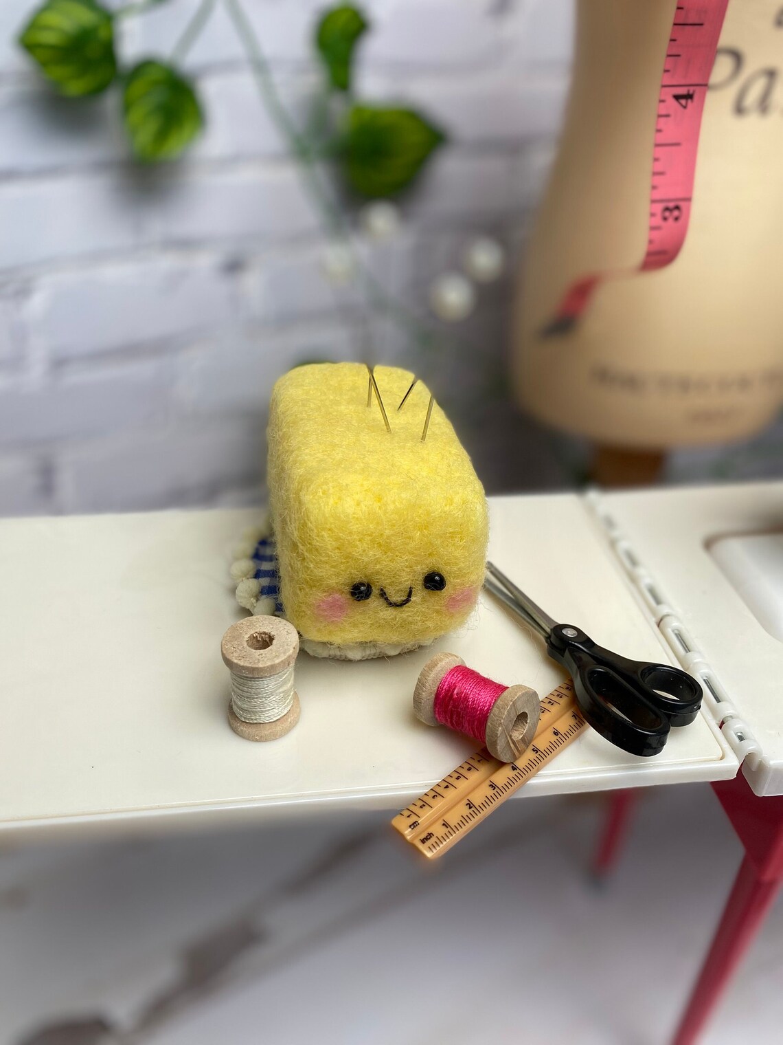 Cute Butter Pincushion | Butter Pincushion | Felt Butter | Needle Felt ...