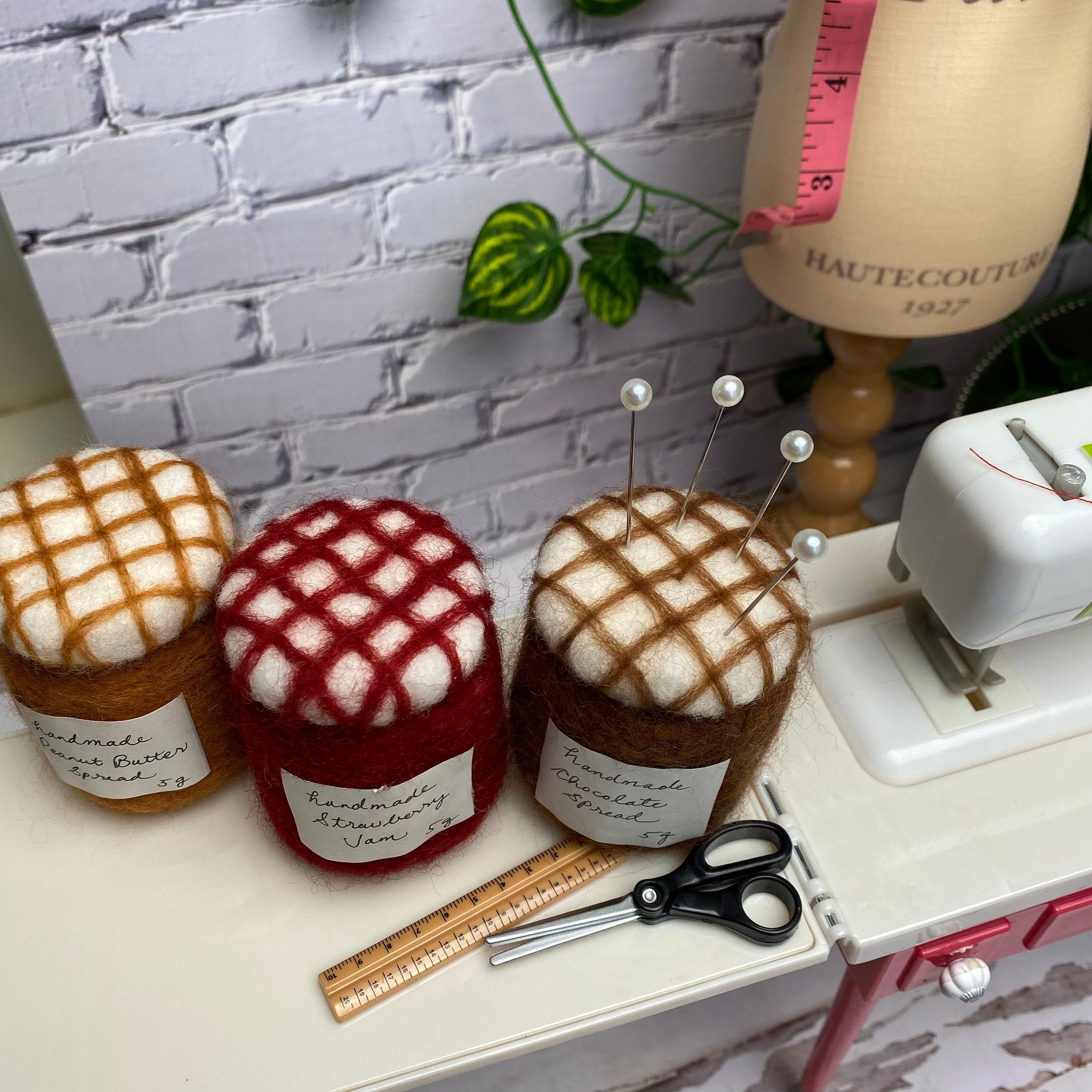 Fruit Jam Pincushion | Jam Pincushion | Felt Strawberry Jam | Needle ...