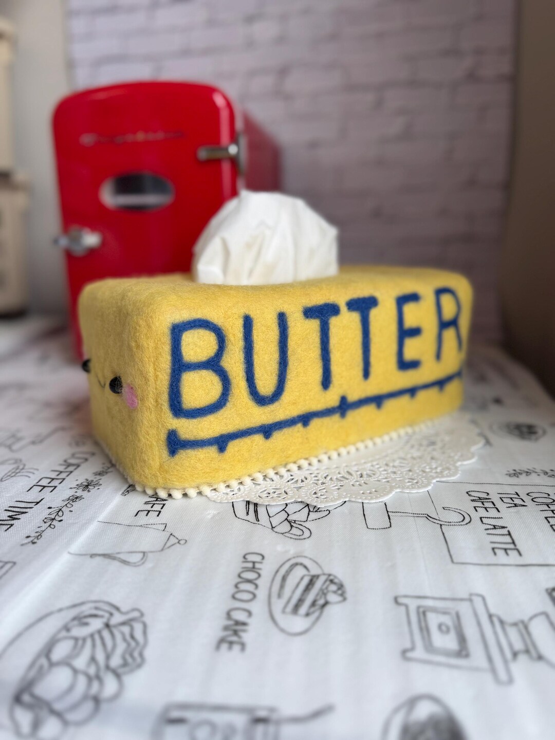 Needle Felted Butter Tissue Box Butter Home Decor Butter Gift Butter ...