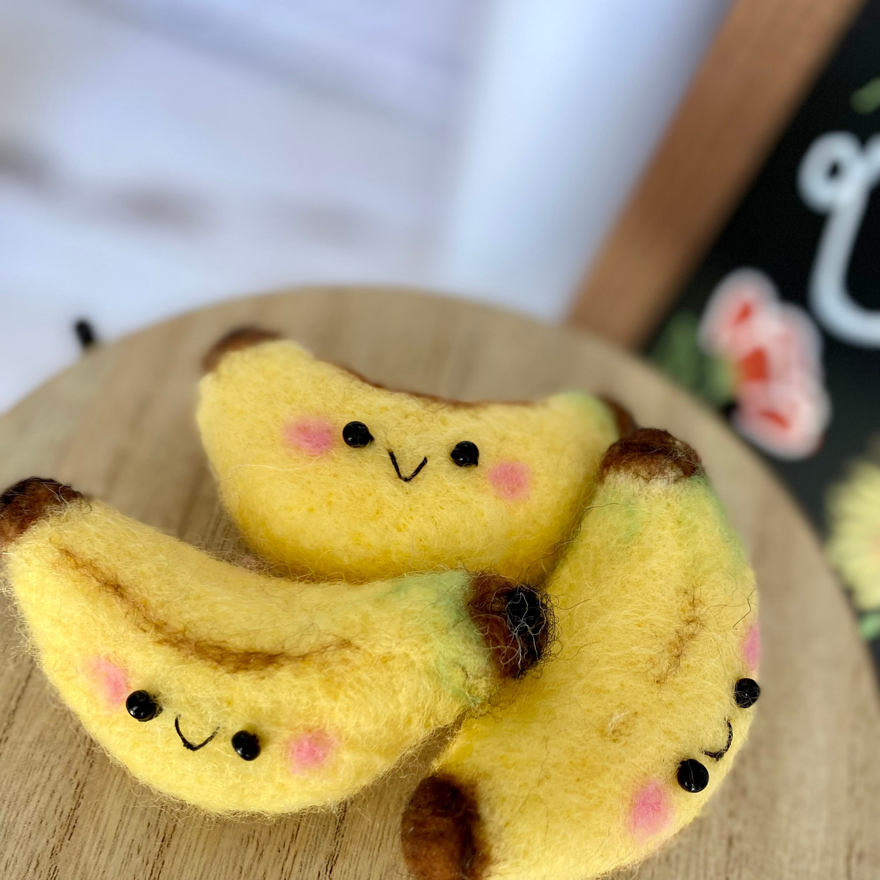 Cute Banana Fridge Magnet | Kitchen Magnet | Felt Banana Leek | Fruit ...