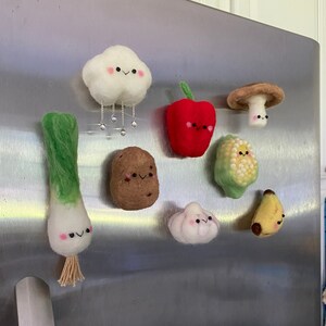 Scallion Leek Fridge Magnet | Kitchen Magnet | Felt Scallion Leek ...