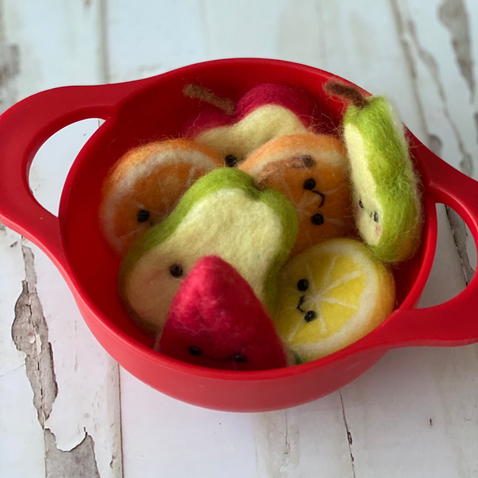 Fruit Fridge Magnet | Kitchen Magnet | Apple Magnet | Felt Wool Fruit ...