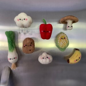 Scallion Leek Fridge Magnet | Kitchen Magnet | Felt Scallion Leek ...