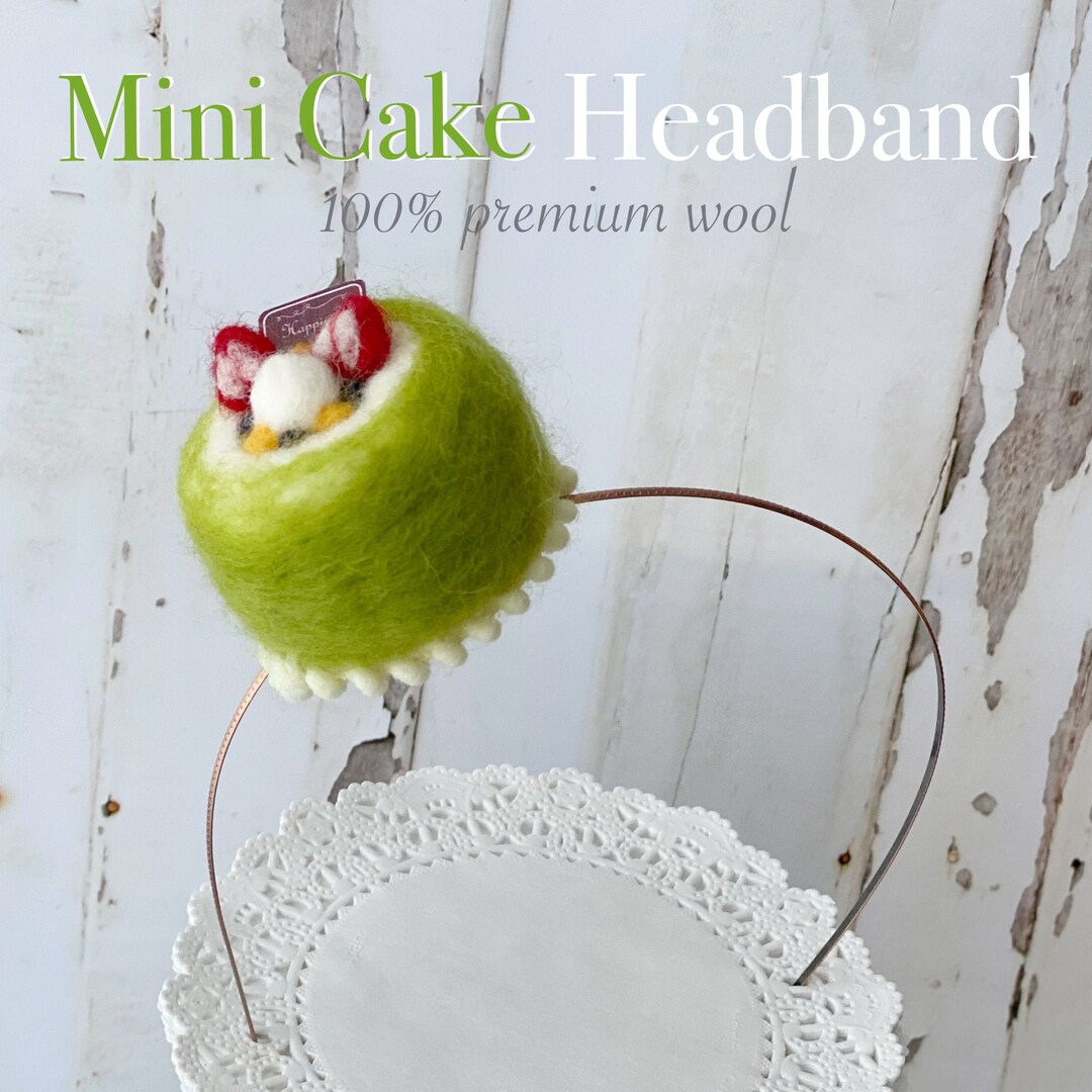Green Tea Birthday Cake Headband | Cake Fascinator | Cake Headband ...
