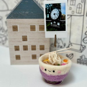 Mini Purple Ramen Photo Stand | Noodle Gift | Handmade Japan Ramen ...