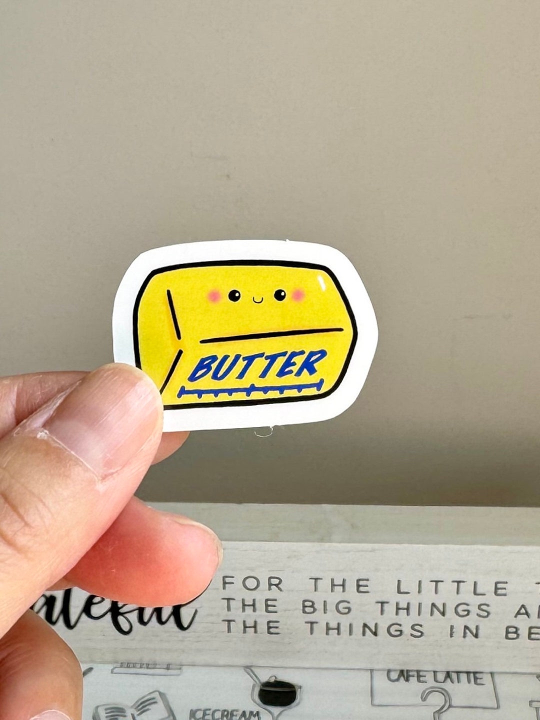 1.5” Cute Vinyl Sticker Butter Sticker Glossy Sticker for Cup Sticker ...