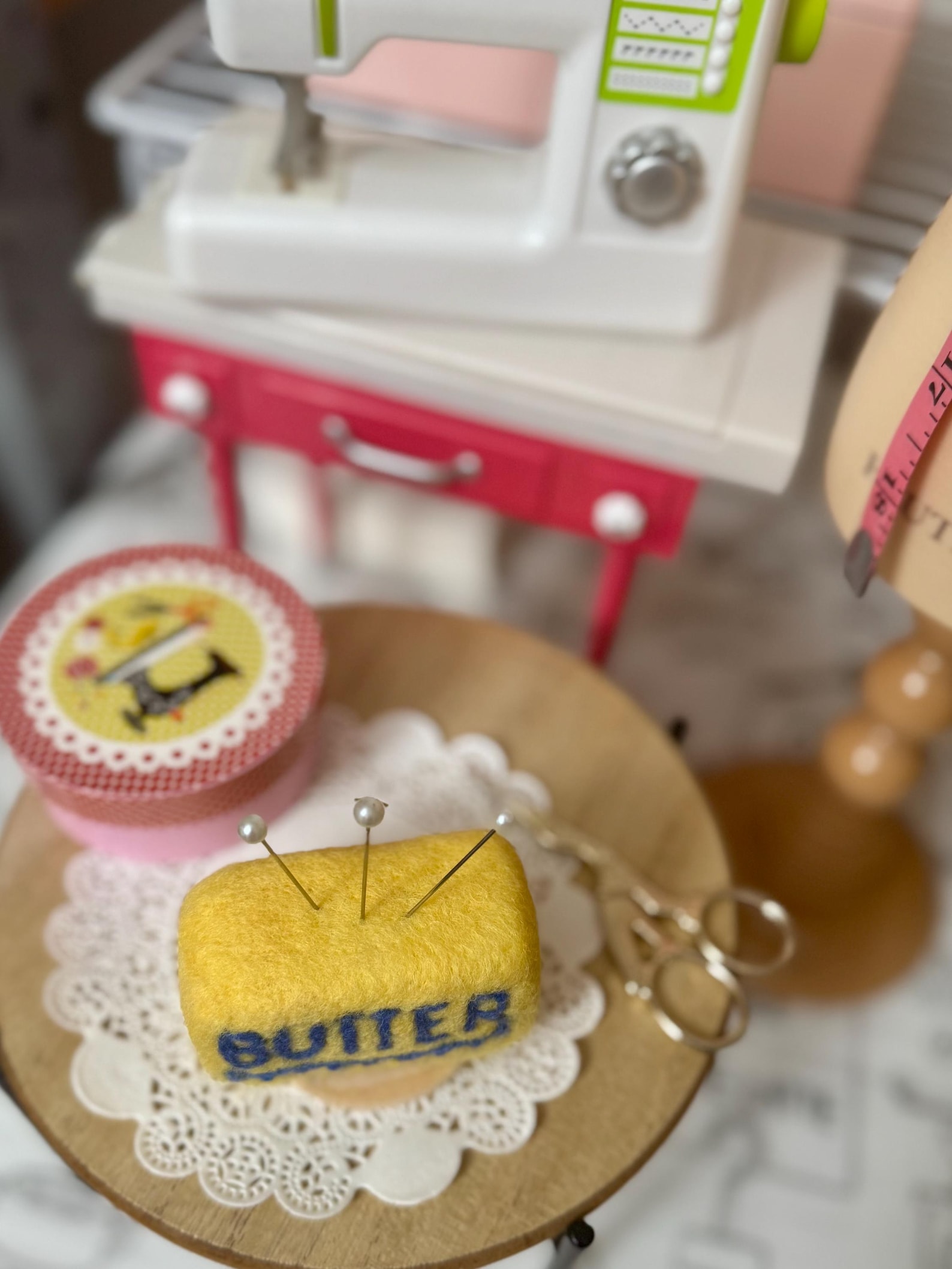 Cute Butter Pincushion | Butter Pincushion | Felt Butter | Needle Felt ...