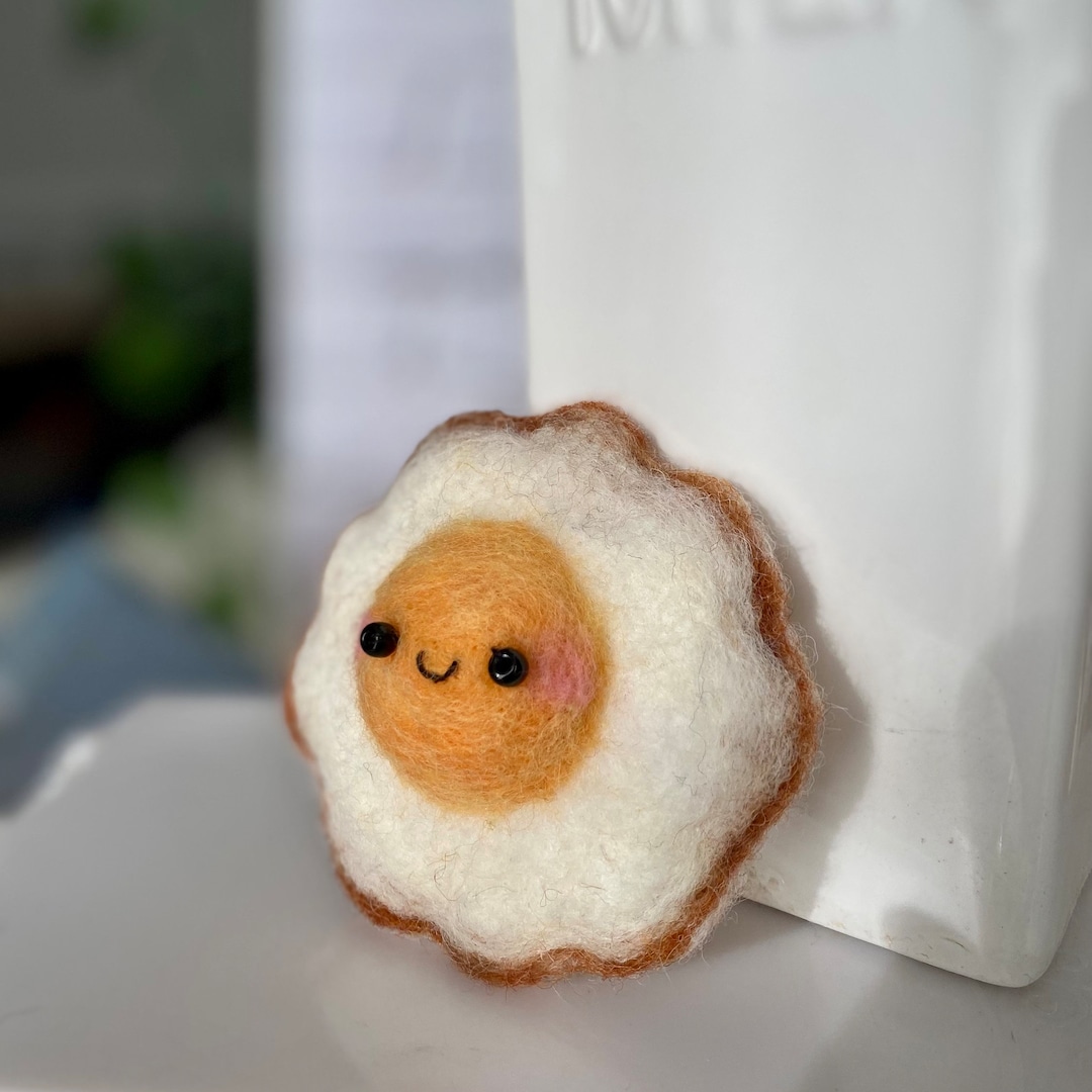 Fried Egg Fridge Magnet | Kitchen Magnet | Felt Egg | Sunny Side up Egg ...