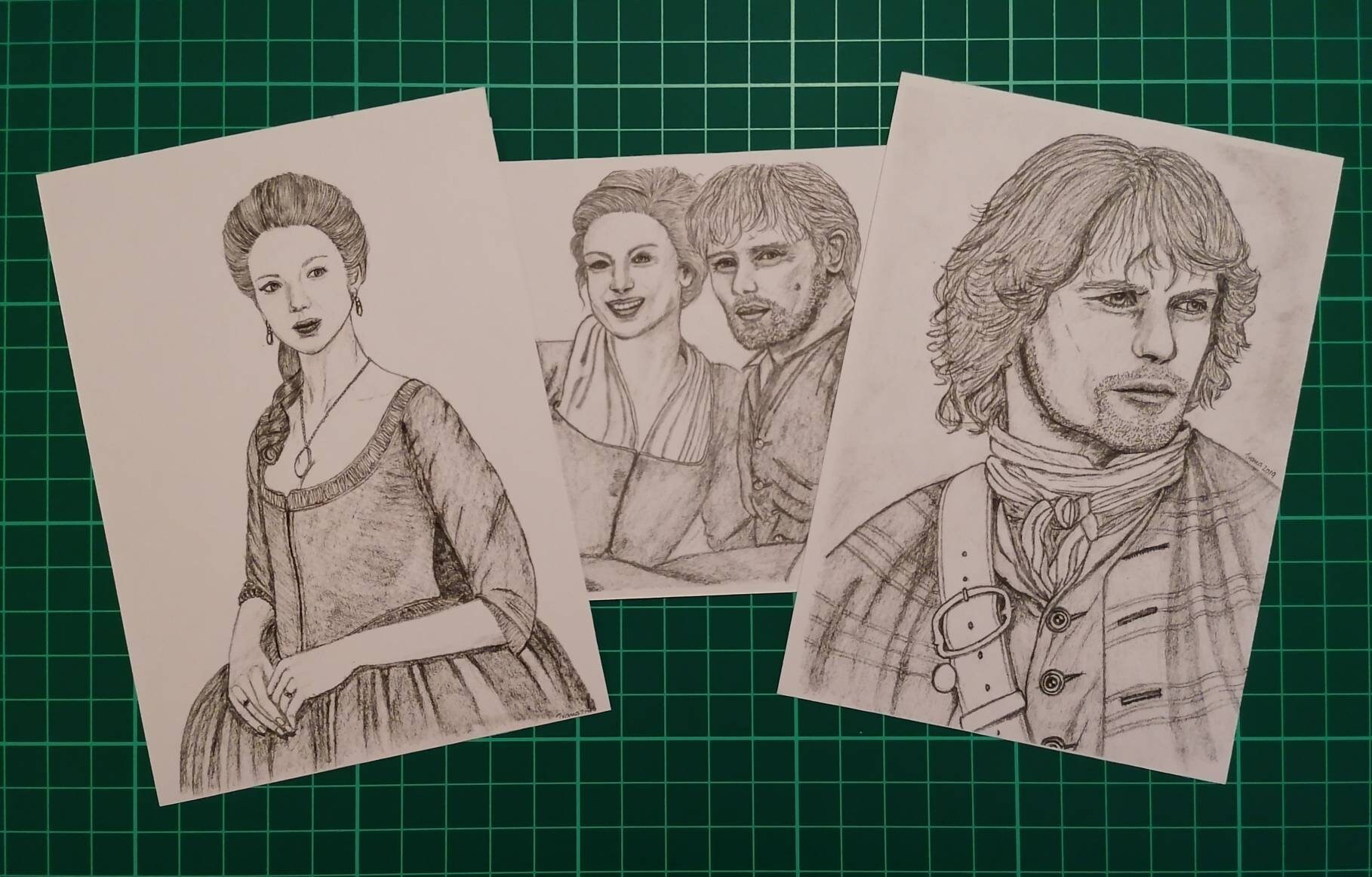 Outlander Inspired Drawings Art Prints Postcards - Etsy