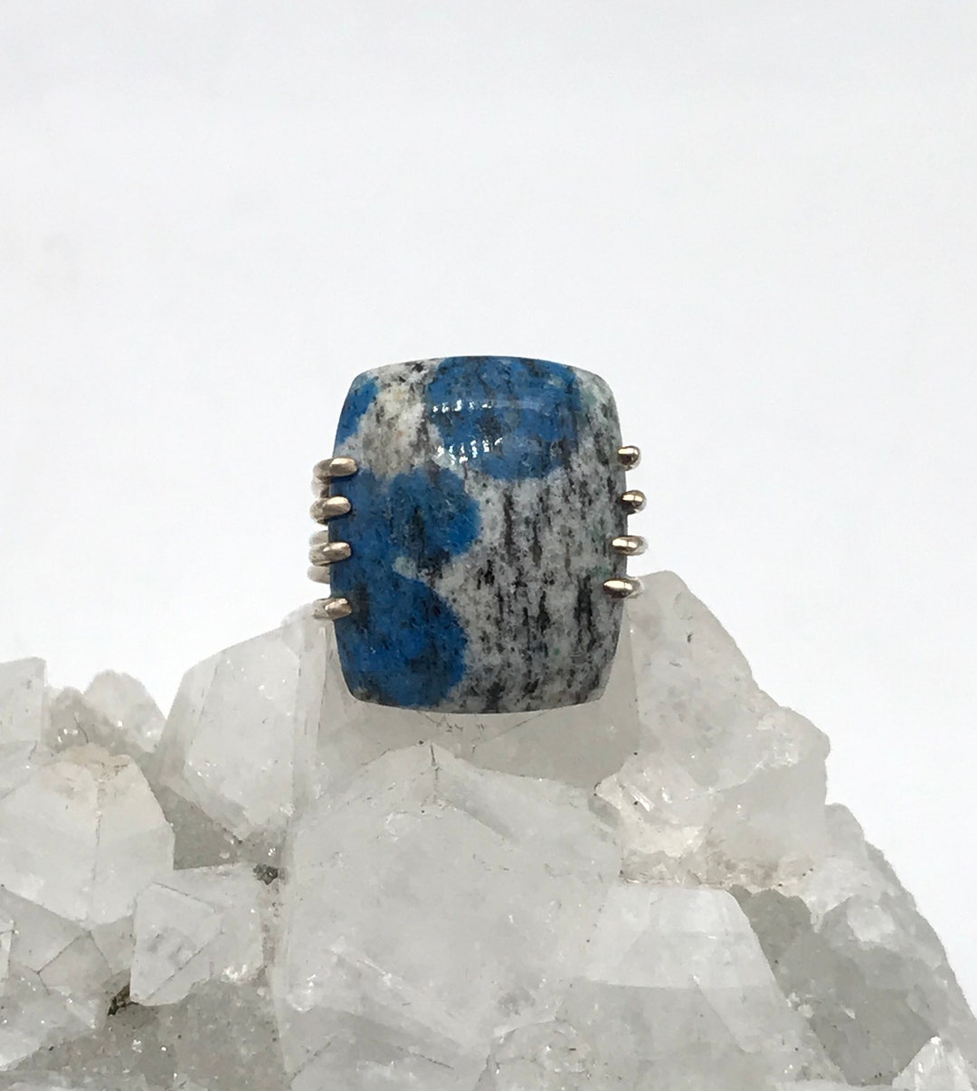 Azurite in Granite Ring, Size 7 - Etsy