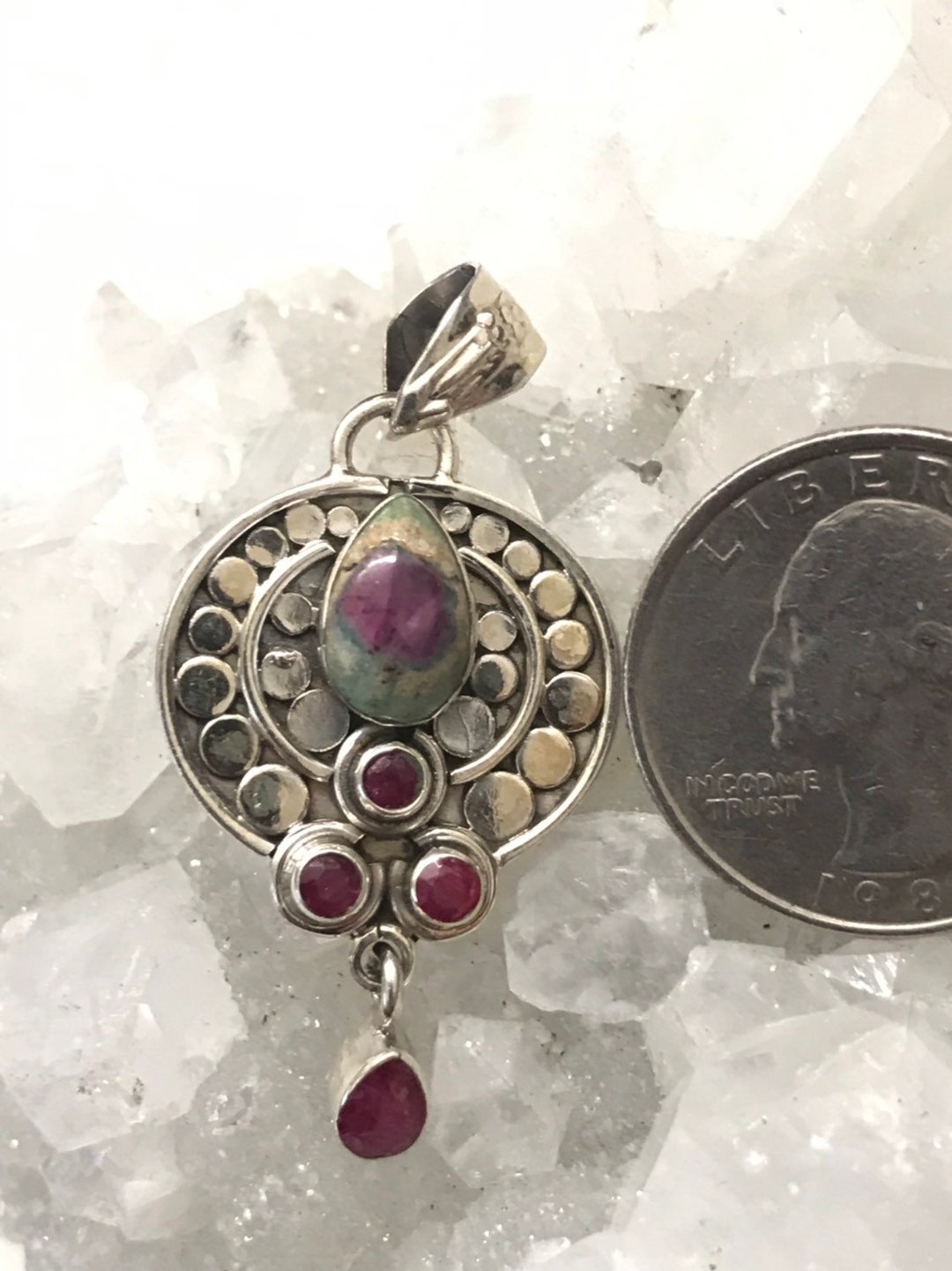 Ruby in Fuchsite and Ruby Pendant - Etsy