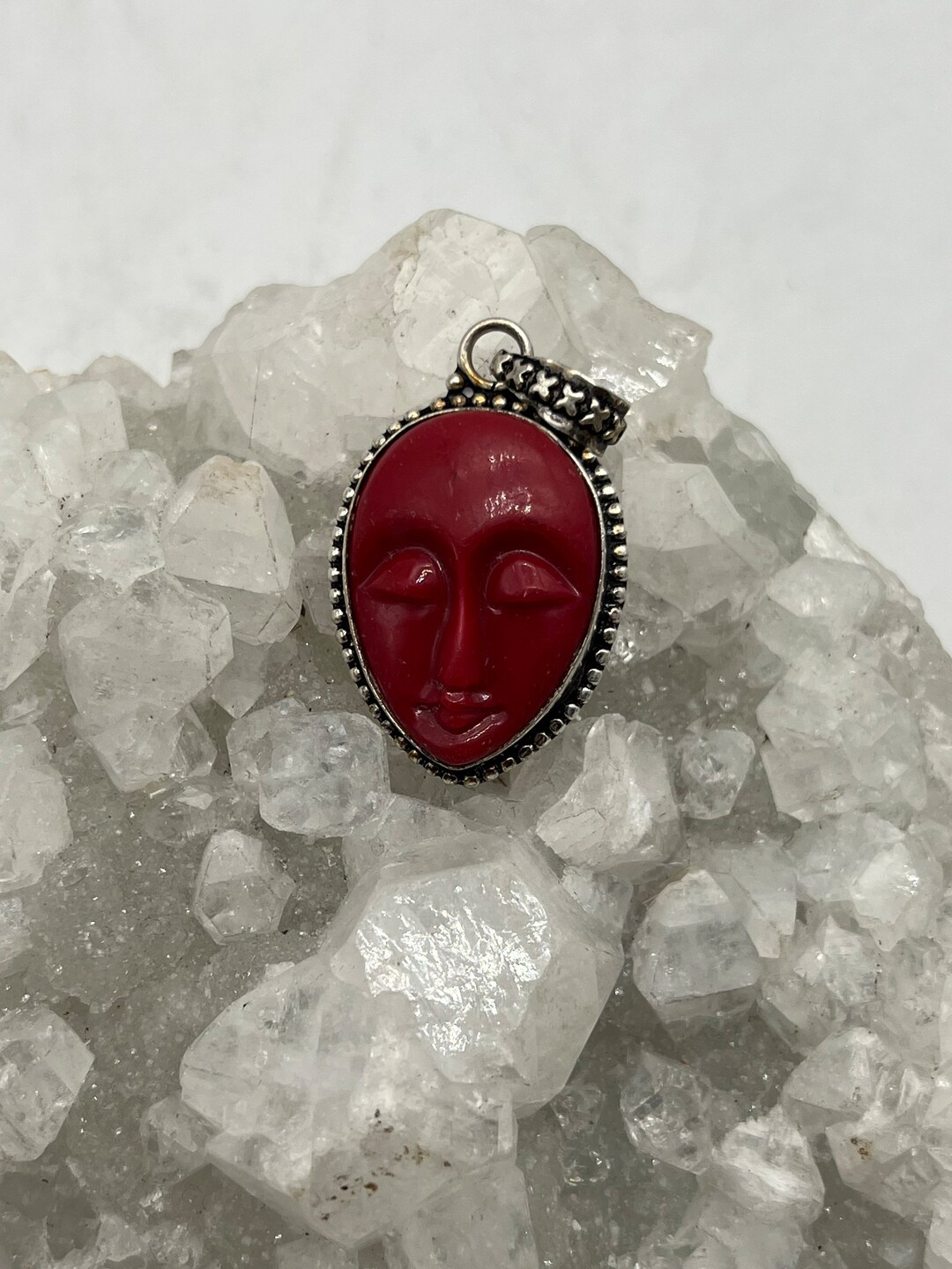 Red Plastic Buddha Head Pendant - Etsy