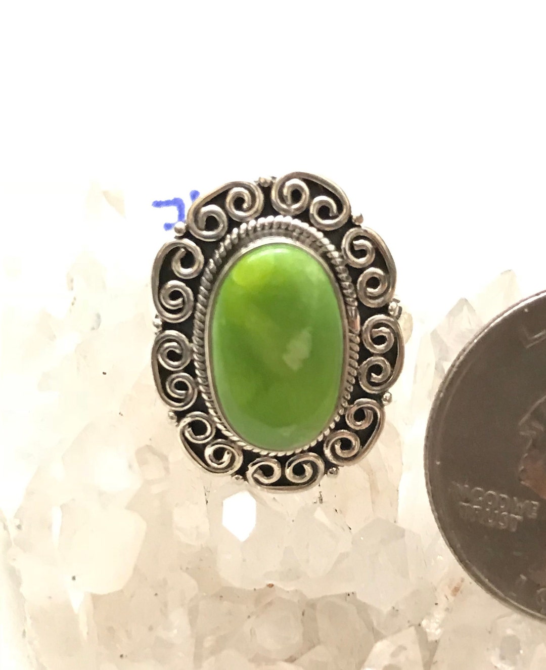 Australian Gaspeite Ring Size 7 1/2 - Etsy