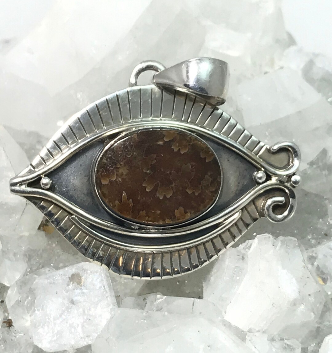 CLEARANCE Sutured Ammonite Eye of Horus Pendant - Etsy