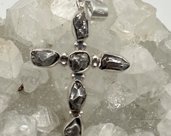 Meteorite Cross Pendant - Etsy
