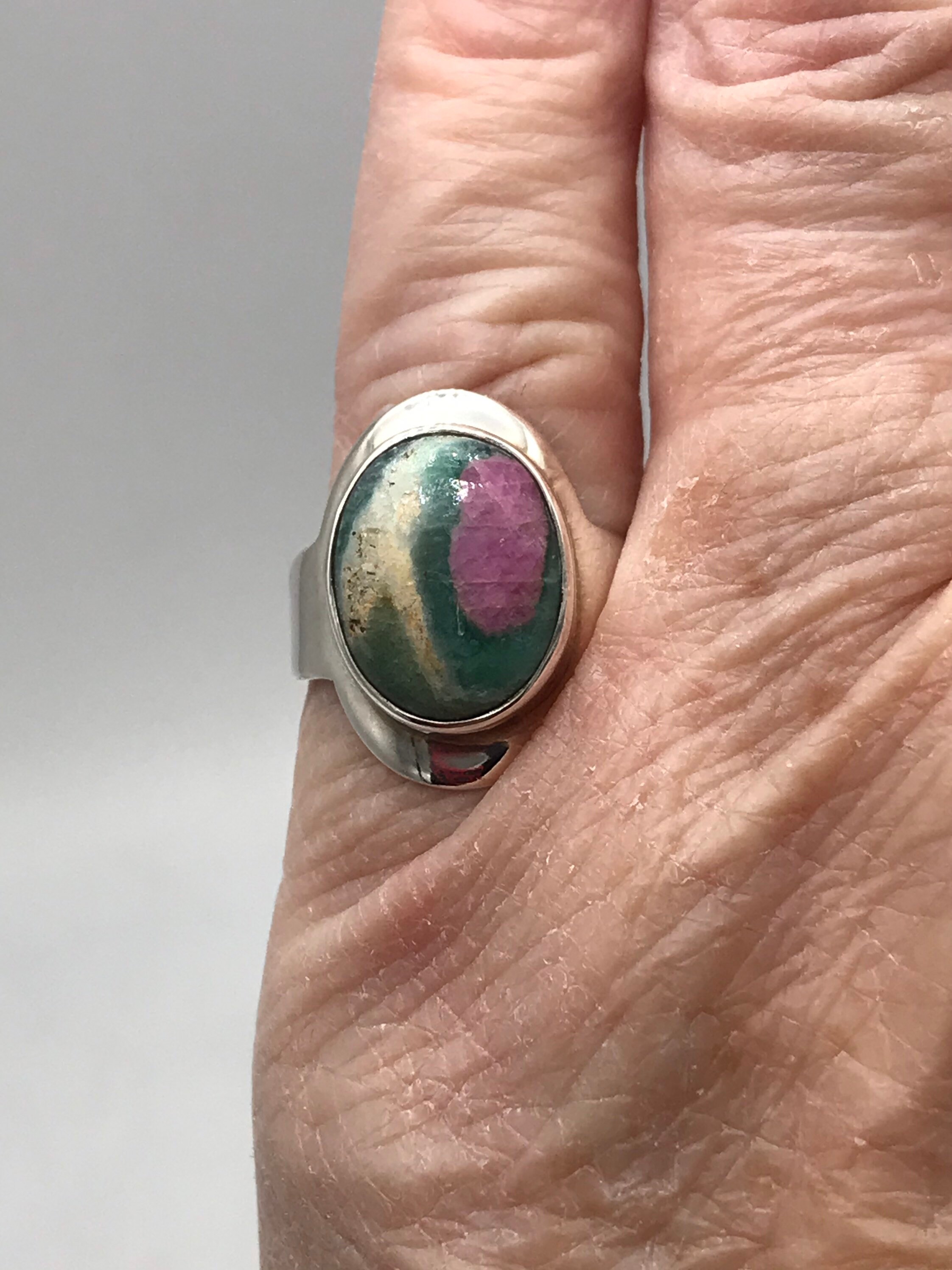 Ruby in Fuchsite Ring Size 6 - Etsy