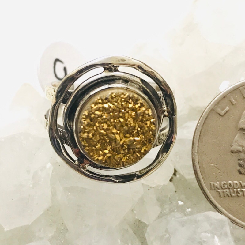 Round Druzy Ring - Etsy