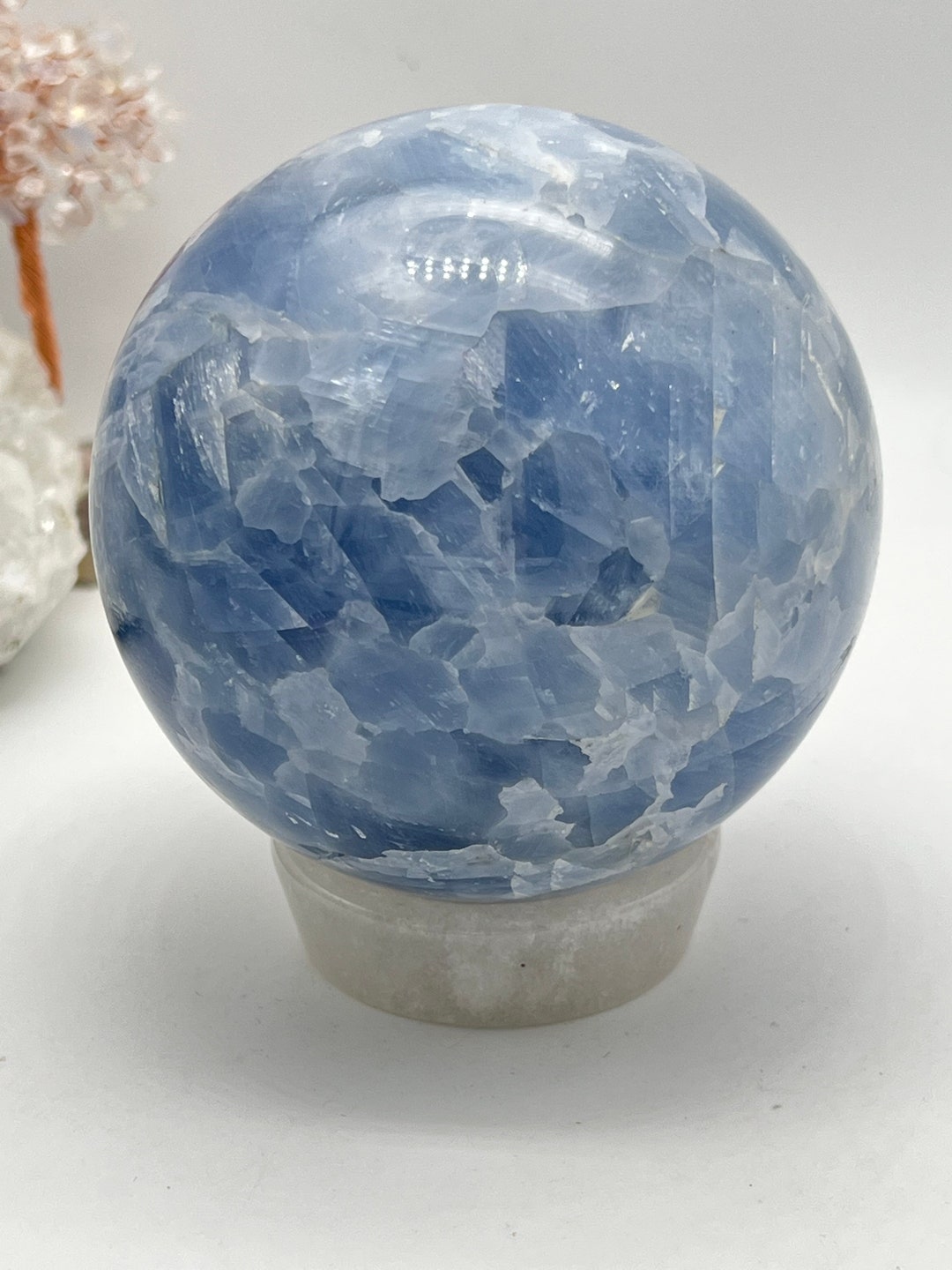 Amazing Blue Calcite Sphere-11" Circumference - Etsy