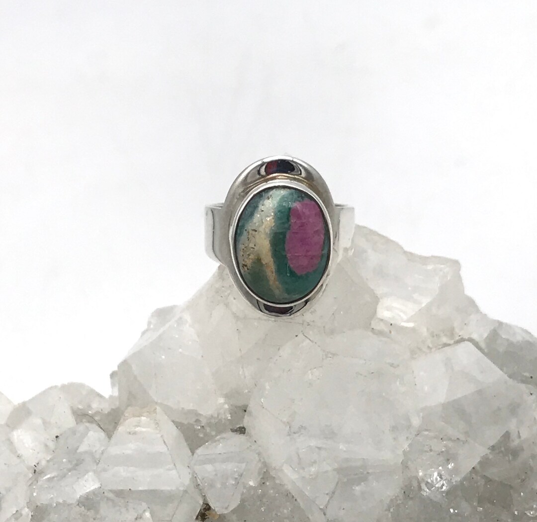 Ruby in Fuchsite Ring Size 6 - Etsy