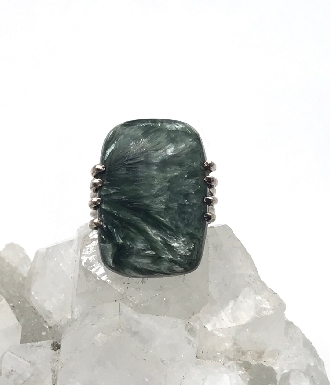 Seraphinite Ring, Size 6 1/2 - Etsy
