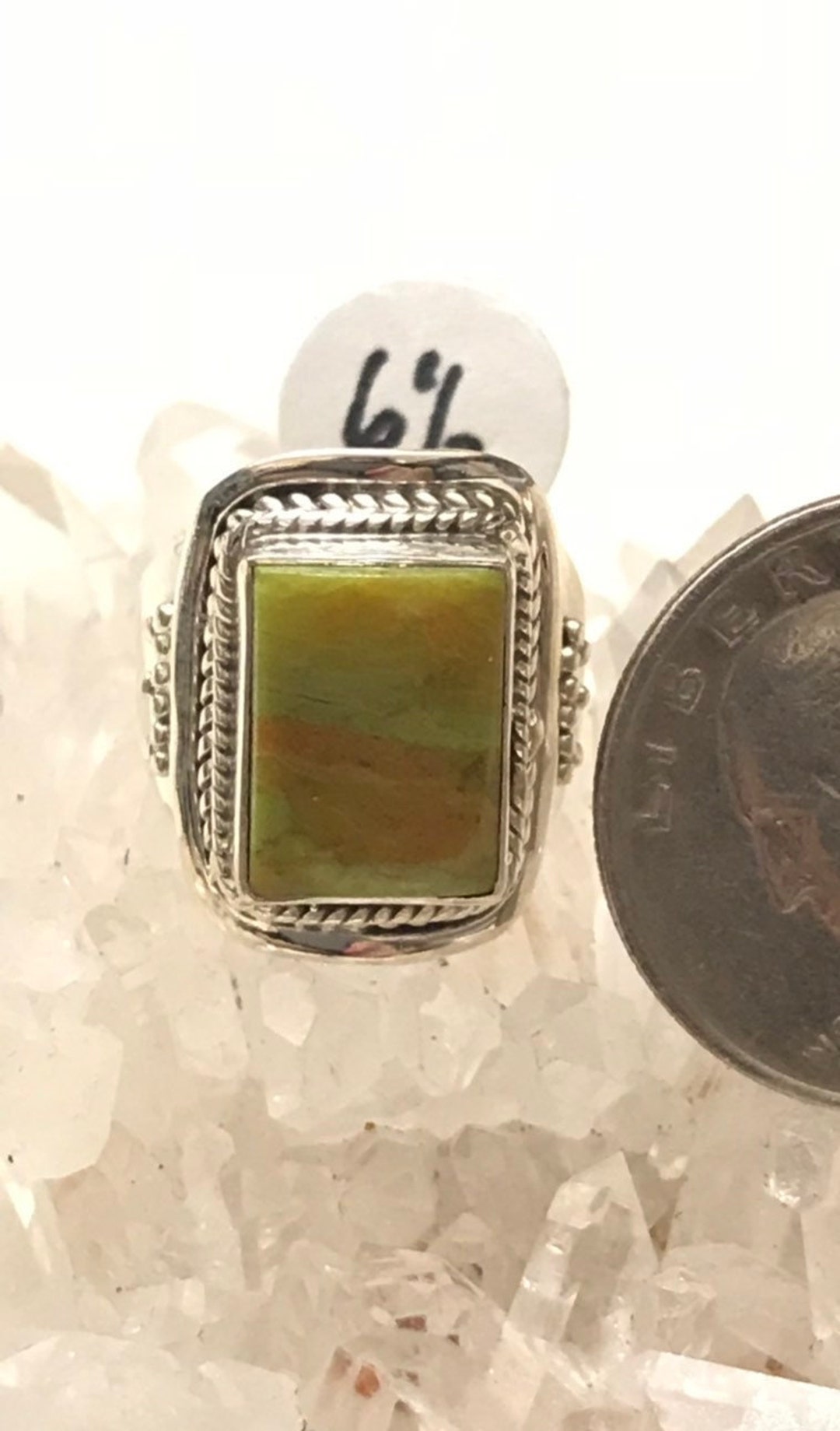 Australian Gaspeite Ring Size 6 1/2 - Etsy