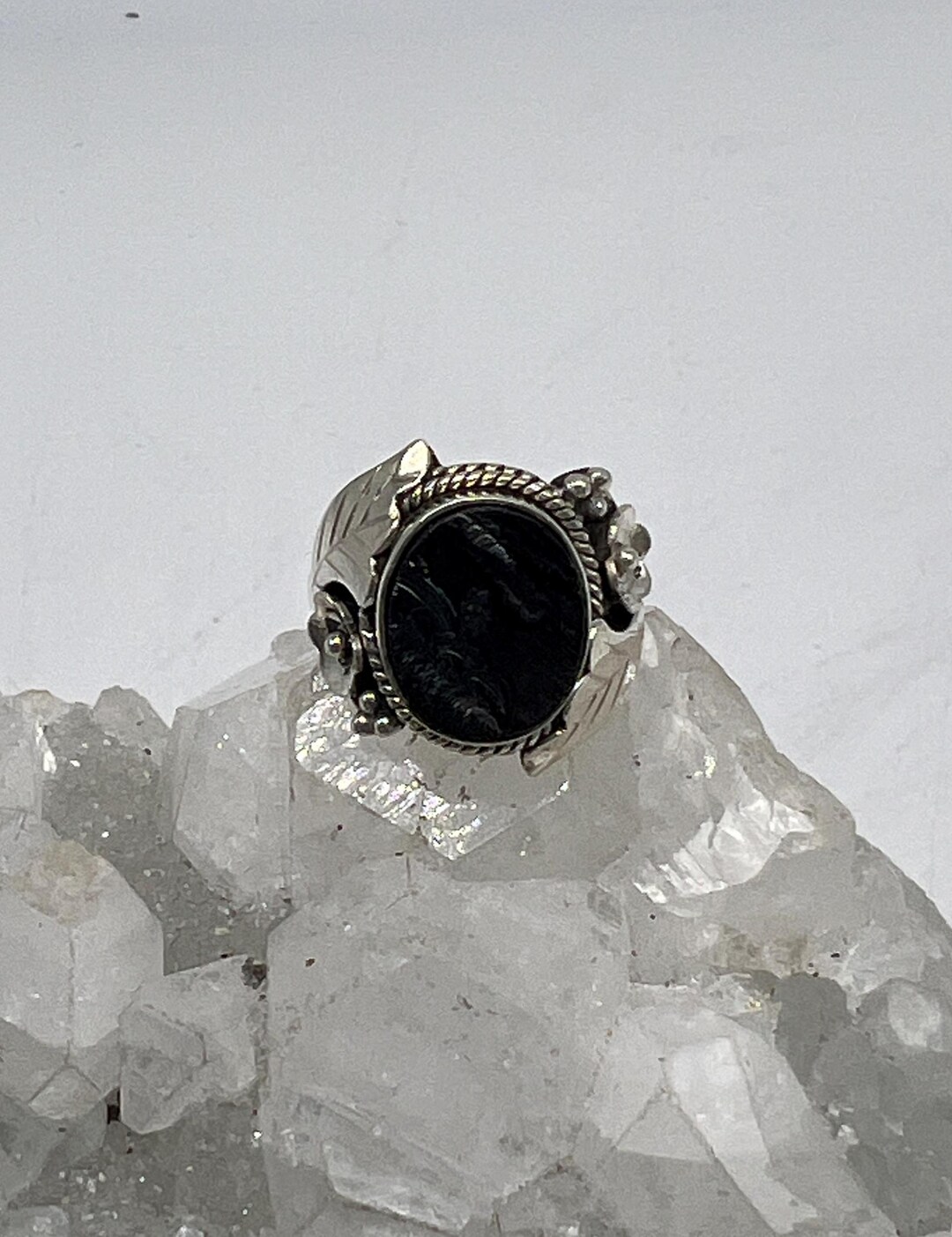 Black Shungite Ring, Size 6 1/2 - Etsy