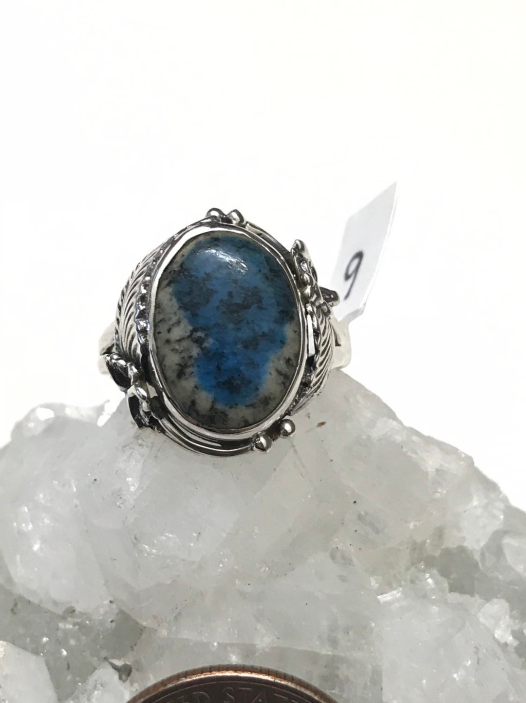 Azurite in Granite Ring, Size 9 - Etsy