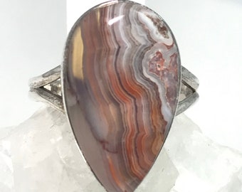 Mexican Lace Agate Ring - Etsy