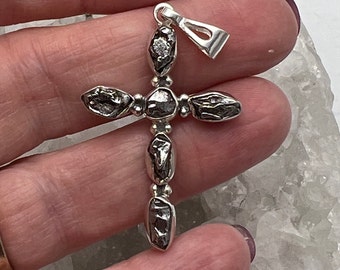 Meteorite Cross Pendant - Etsy