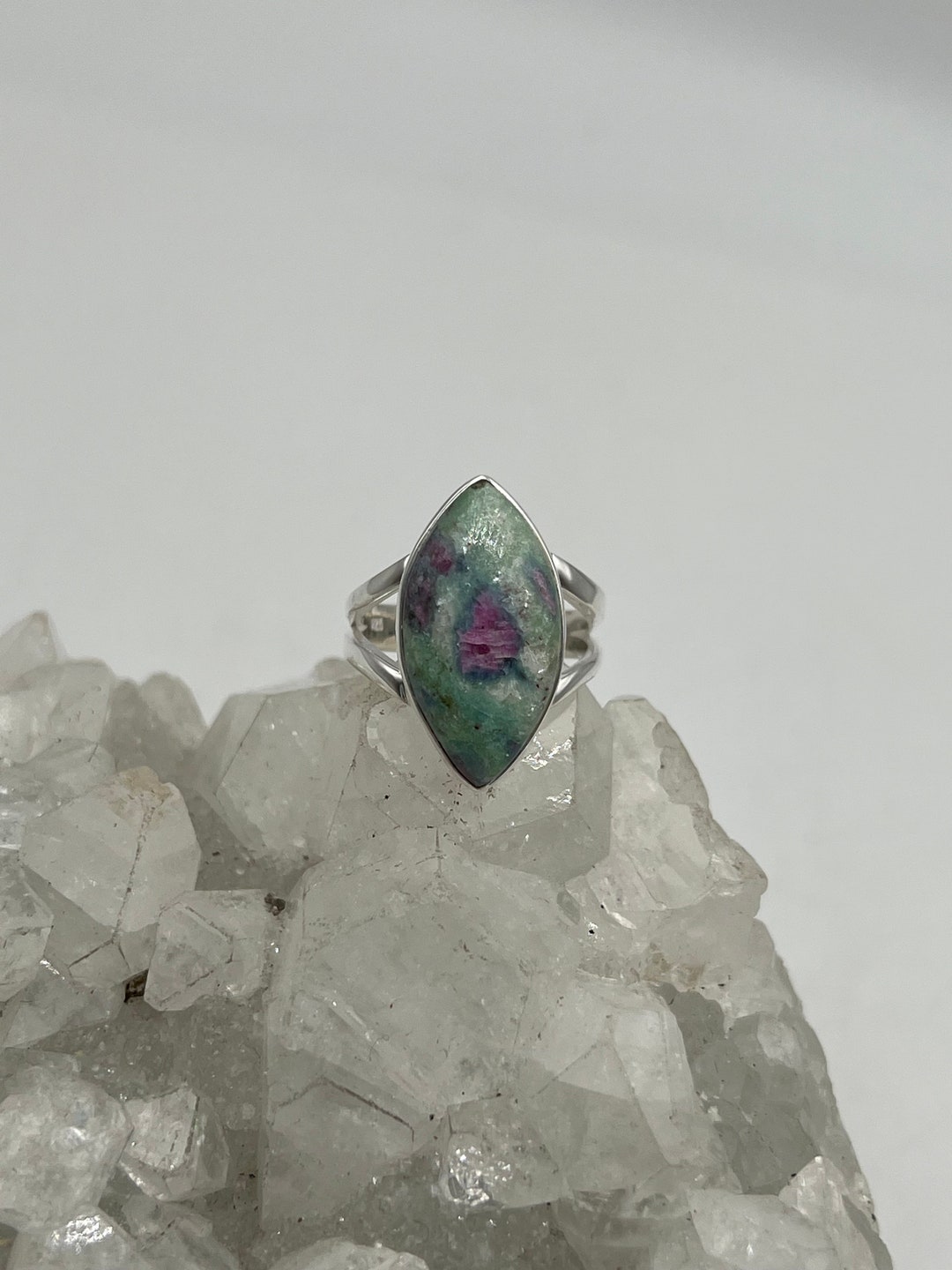 Ruby in Fuchsite Ring, Size 5 1/2 - Etsy
