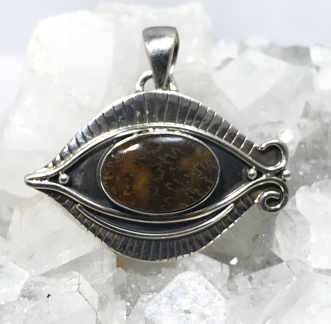 CLEARANCE Sutured Ammonite Eye of Horus Pendant - Etsy