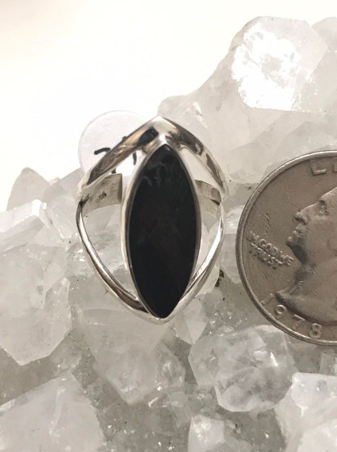 Black Shungite Ring, Size 7 1/2 - Etsy