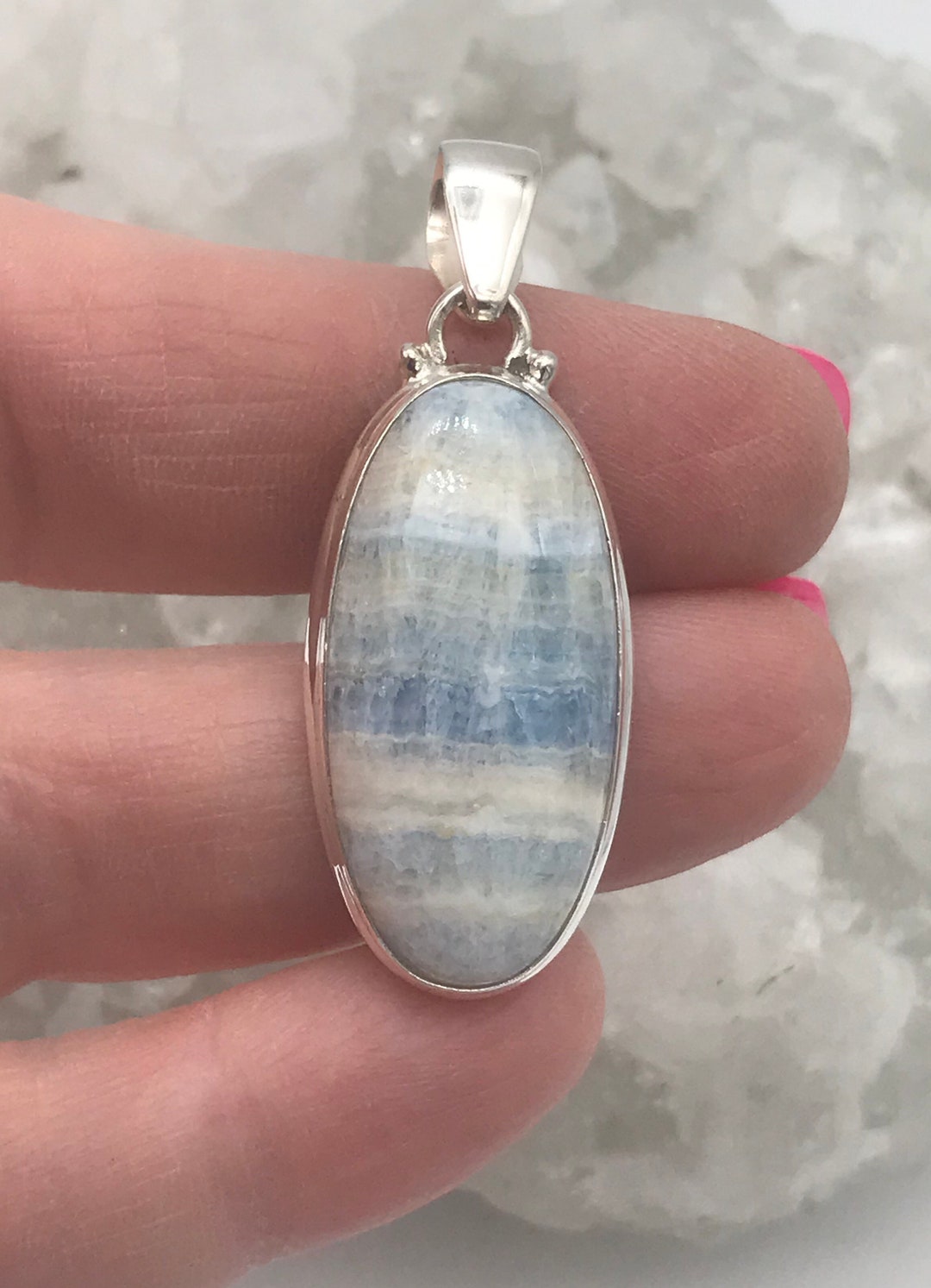 Blue Scheelite Pendant - Etsy